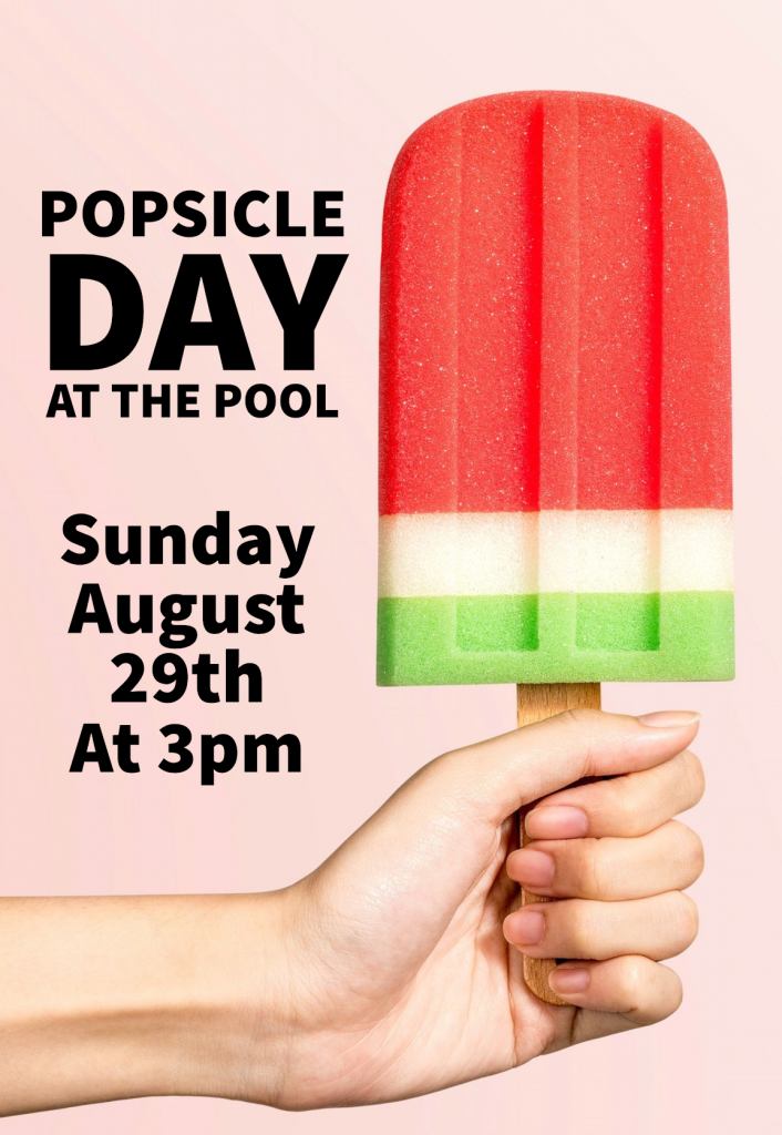 Popsicle Day at the Pool - PEPOA